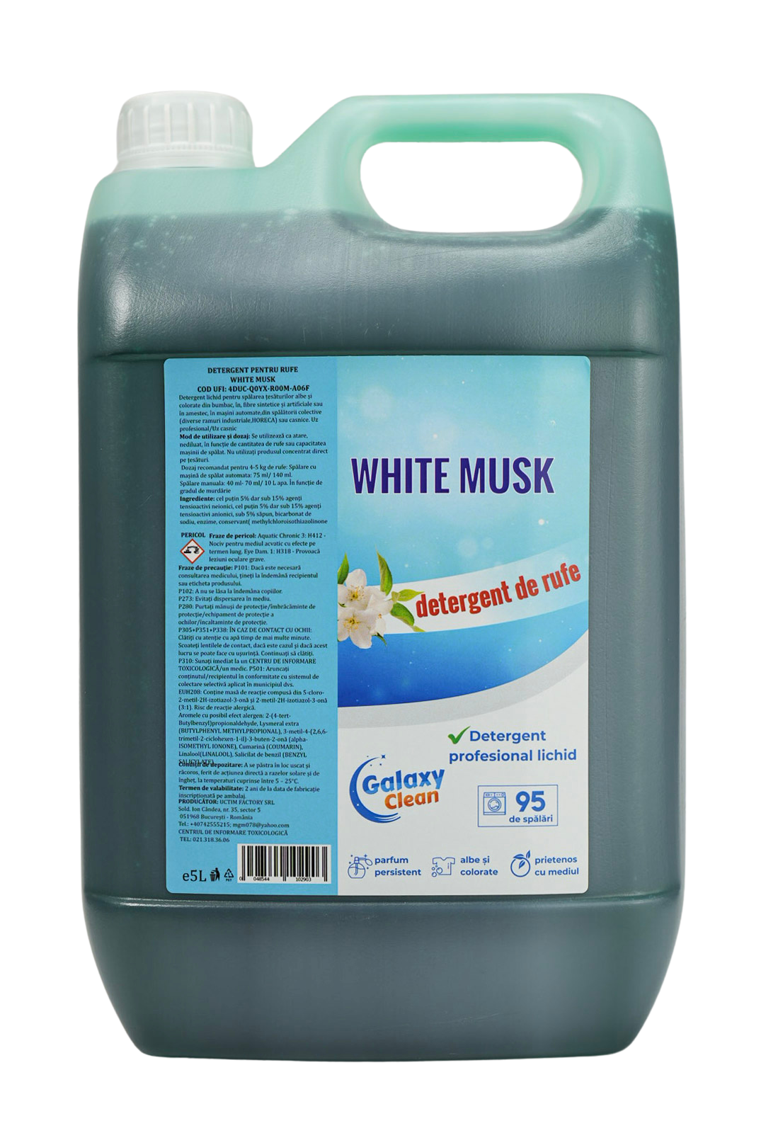 Detergent lichid de rufe White Musk 5L - Galaxy Clean